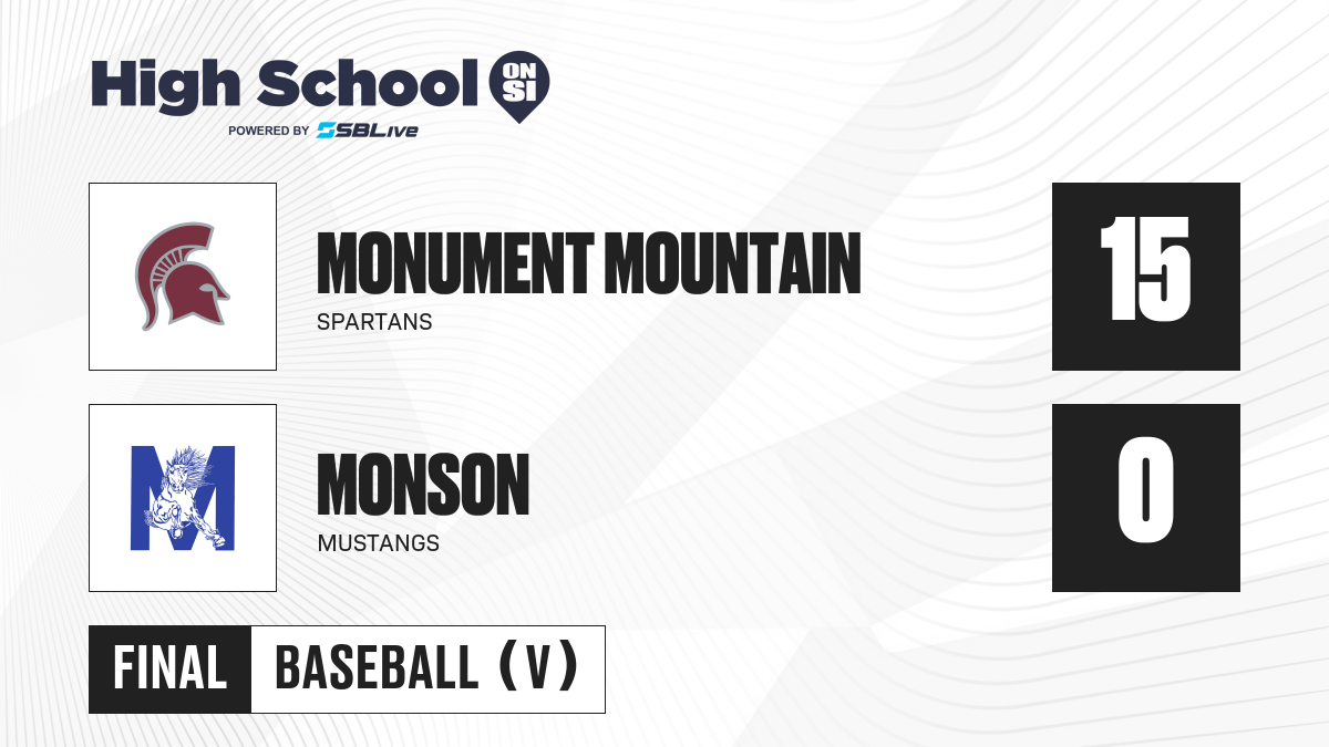Monson vs Monument Mountain Baseball - Apr 25, 2022 - High School On SI