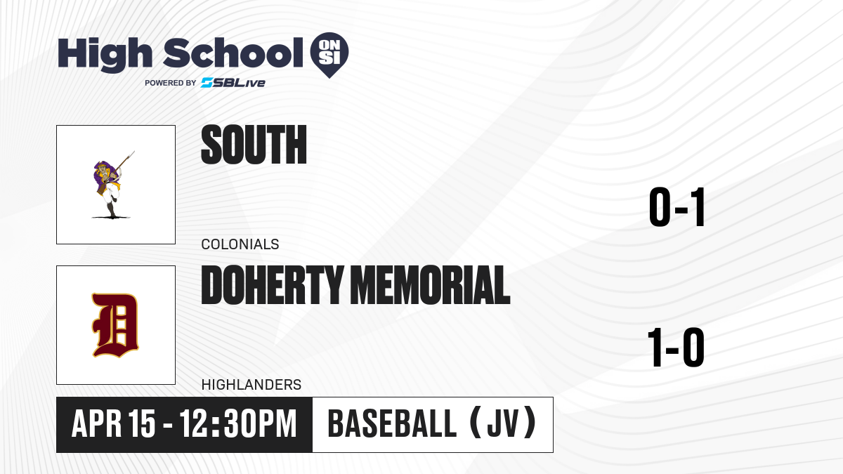 South vs Doherty Memorial JV Baseball - Apr 11, 2025 - High School On SI
