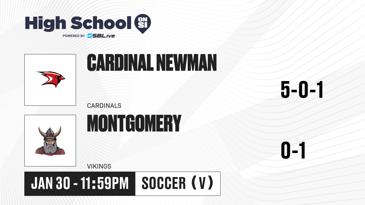 Montgomery vs Cardinal Newman Boys Soccer - Jan 30, 2025 - High School ...