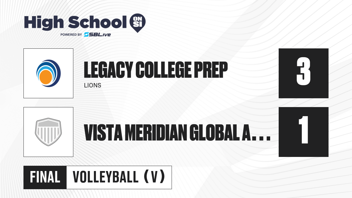Vista Meridian Global Academy vs Legacy College Prep Boys Volleyball ...