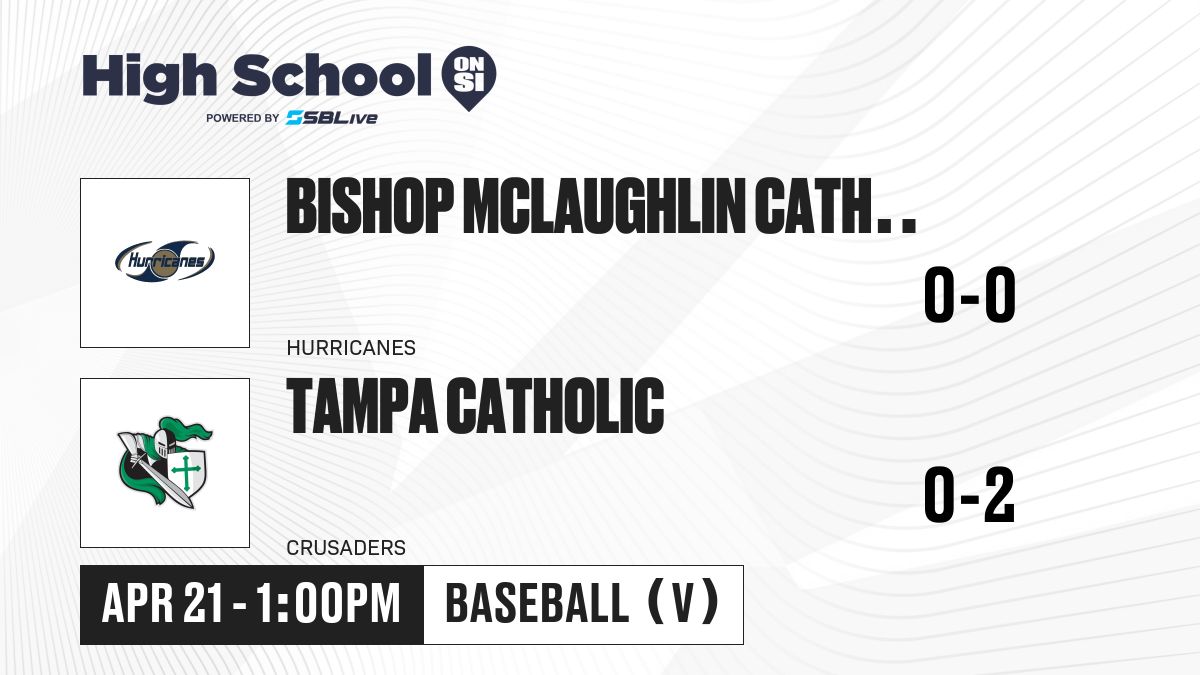 Bishop McLaughlin Catholic vs Tampa Catholic Baseball - Apr 21, 2025 ...
