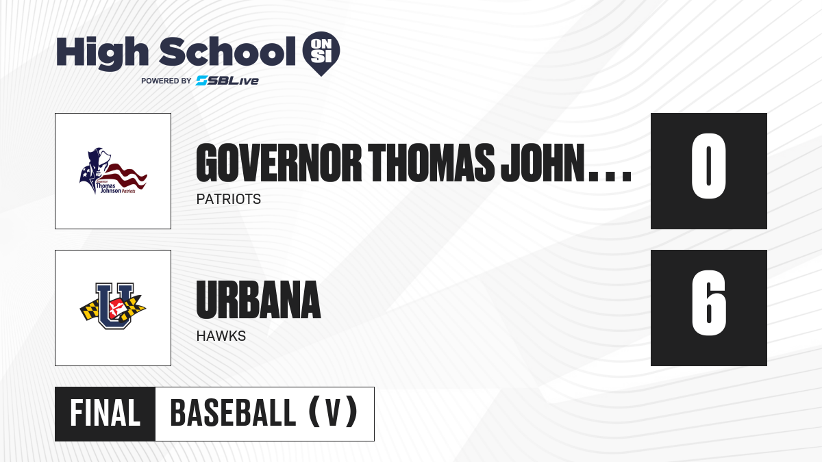 Governor Thomas Johnson vs Urbana Baseball - May 13, 2025 - High School ...
