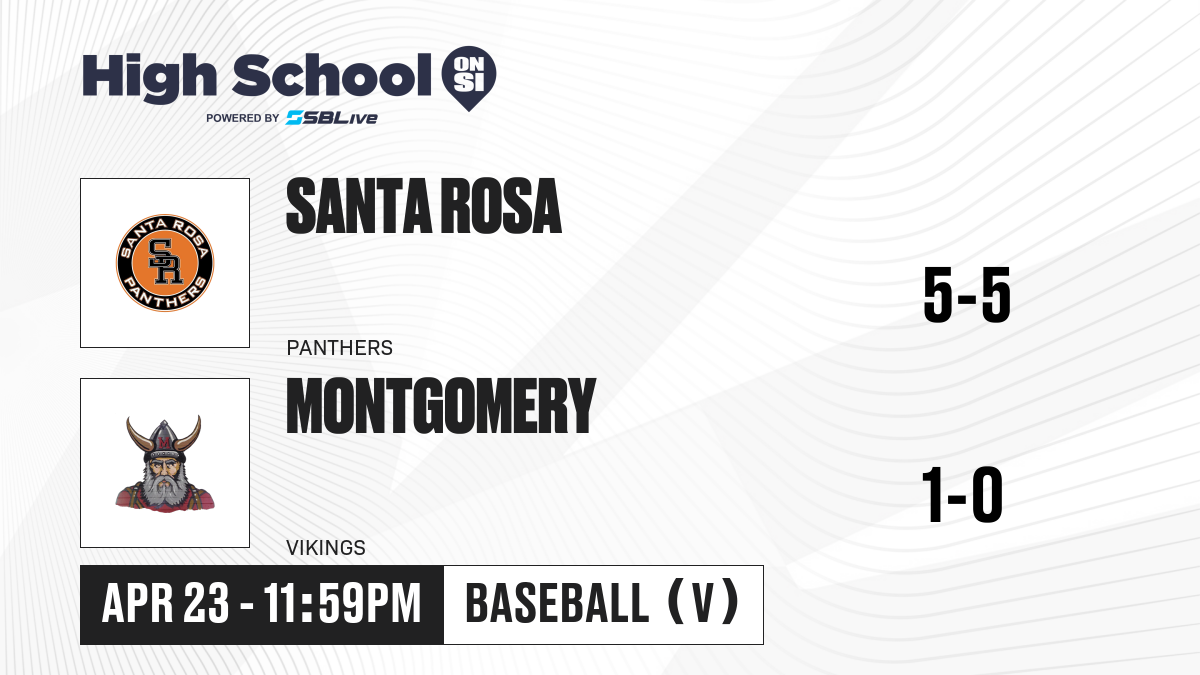 Santa Rosa vs Montgomery Baseball - Apr 23, 2025 - High School On SI