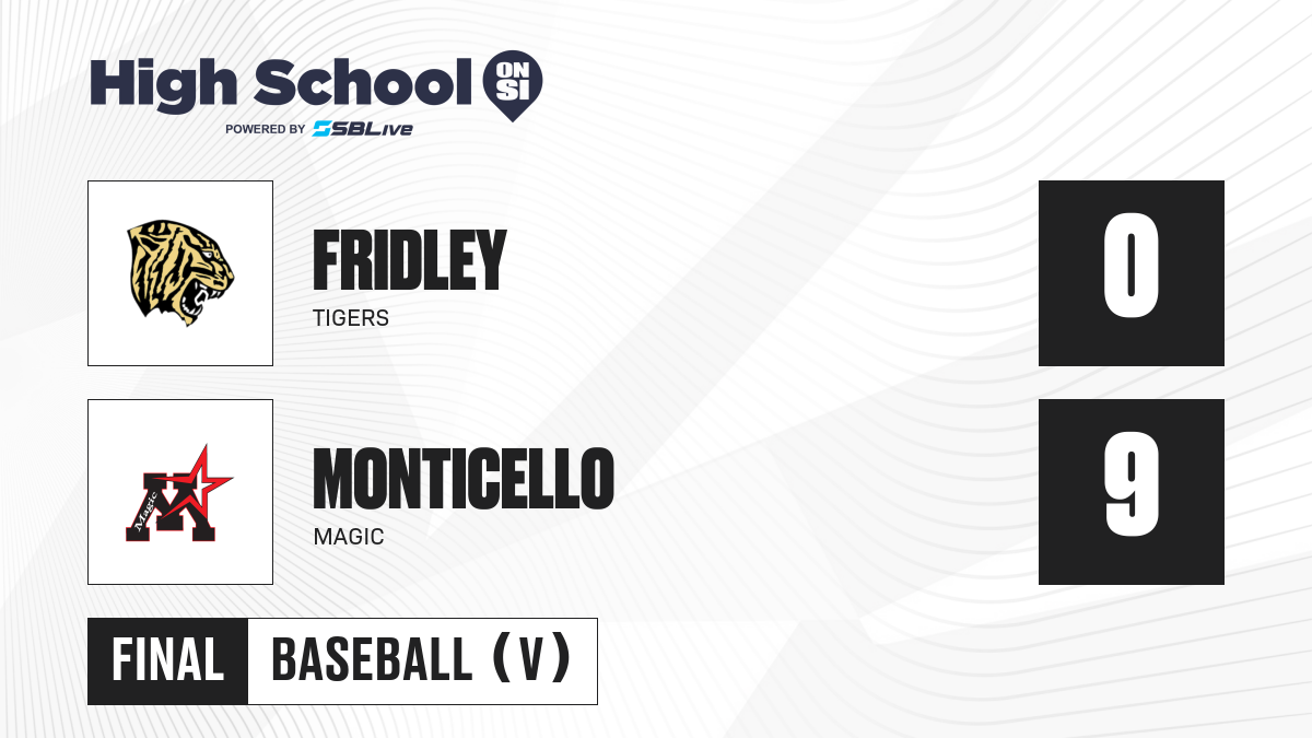 Fridley vs Monticello Baseball - May 27, 2025 - High School On SI