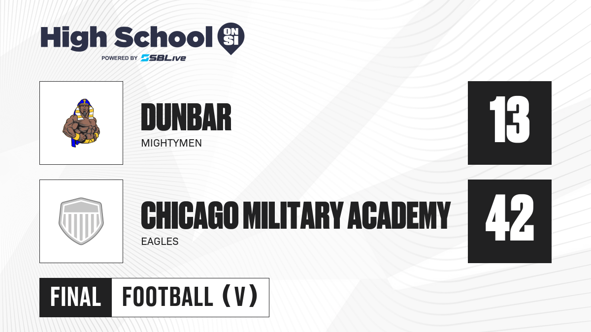 Dunbar vs Chicago Military Academy Football - Sep 27, 2025 - High ...
