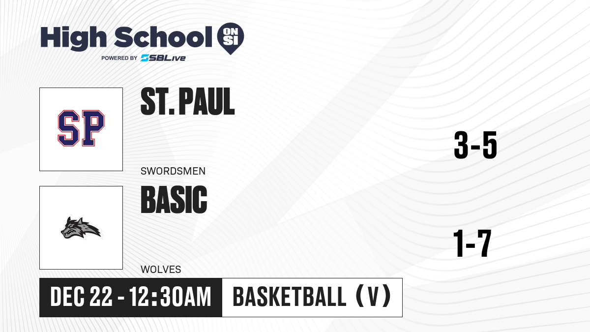St. Paul vs Basic Boys Basketball - Dec 22, 2025 - High School On SI