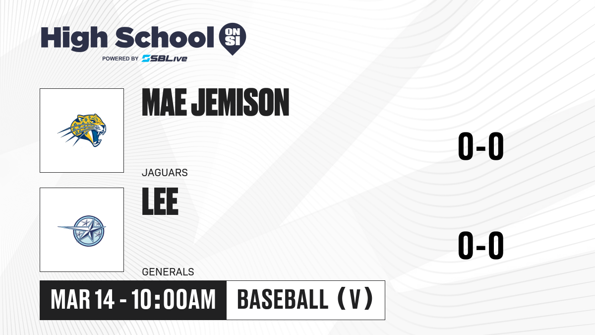 Mae Jemison vs Lee Baseball - Mar 14, 2026 - High School On SI