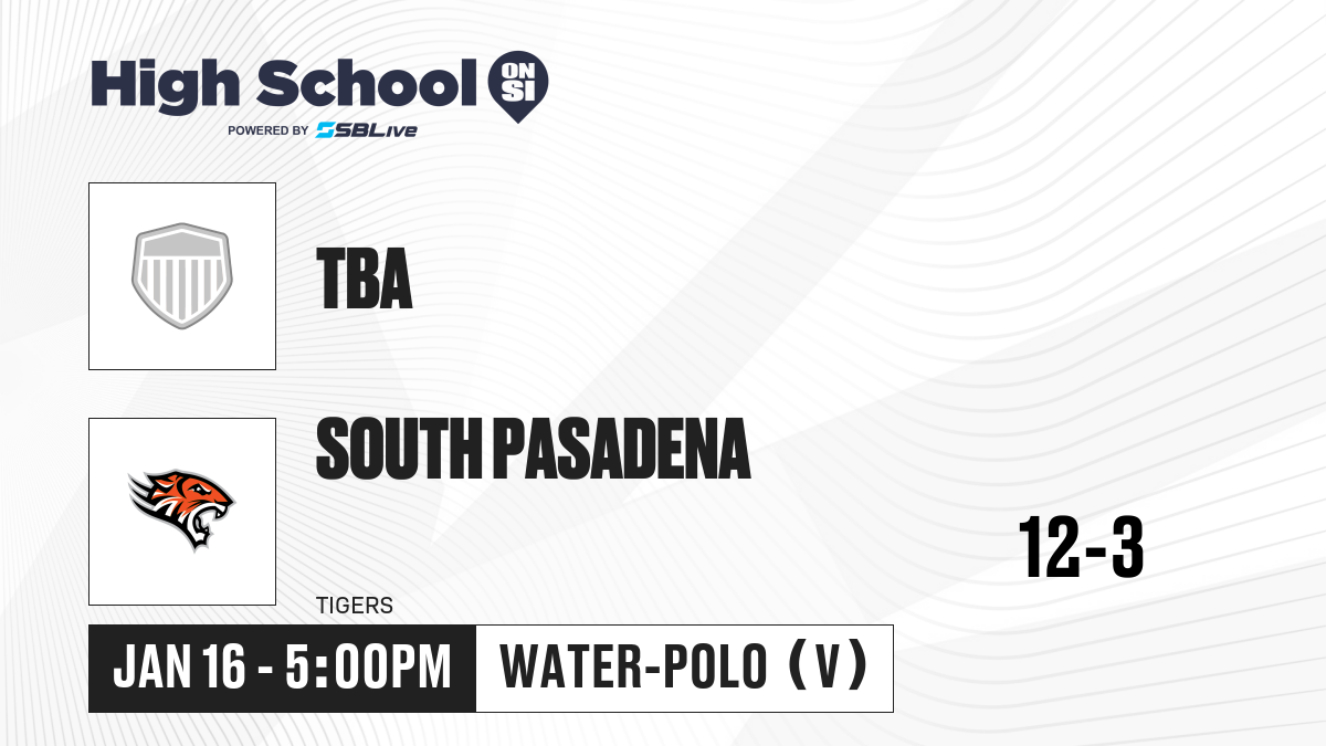 TBA vs South Pasadena Girls Water Polo - Jan 16, 2026 - High School On SI
