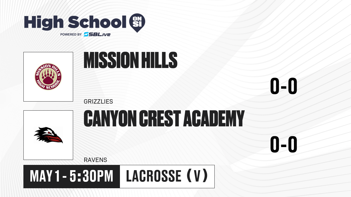 Mission Hills vs Canyon Crest Academy Girls Lacrosse - May 1, 2026 ...