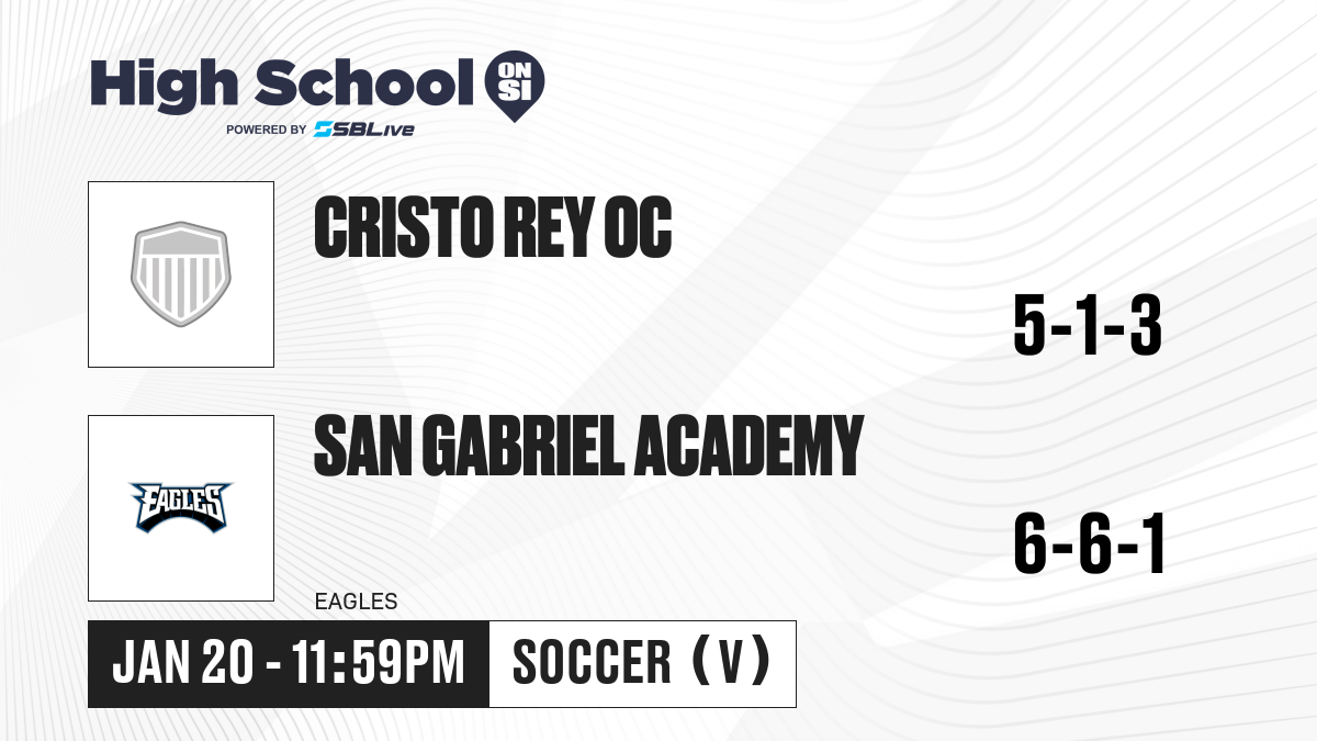 Cristo Rey OC vs San Gabriel Academy Boys Soccer - Jan 20, 2026 - High ...