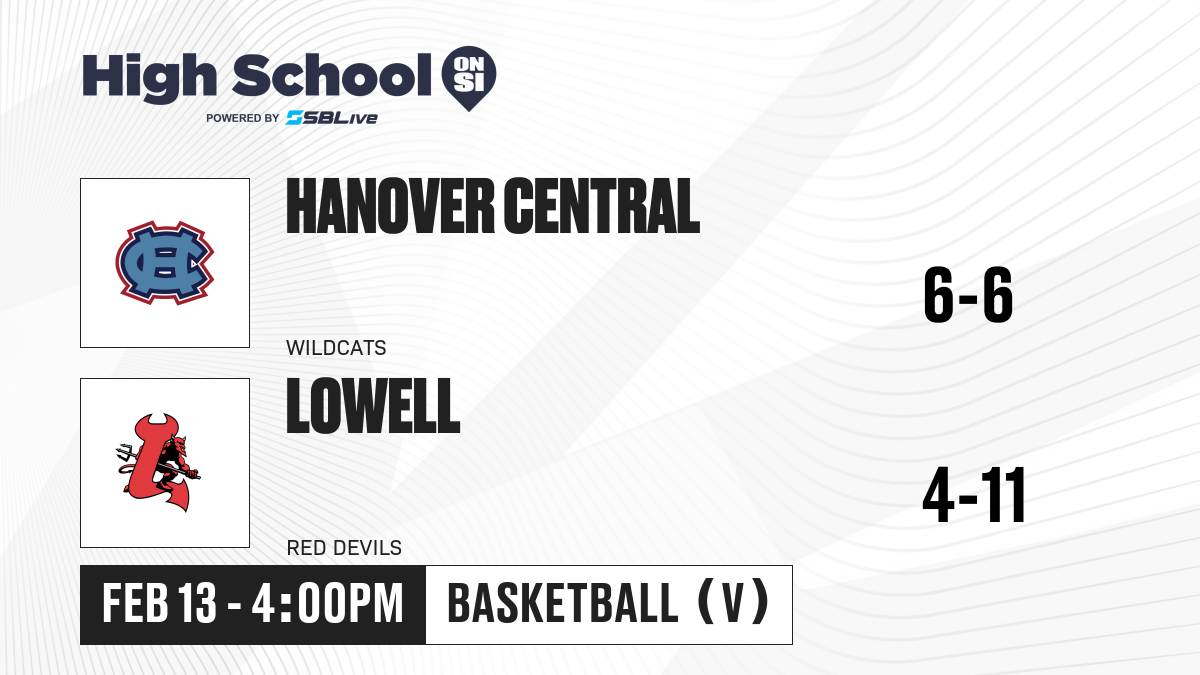 Hanover Central vs Lowell Boys Basketball - Feb 13, 2026 - High School On SI
