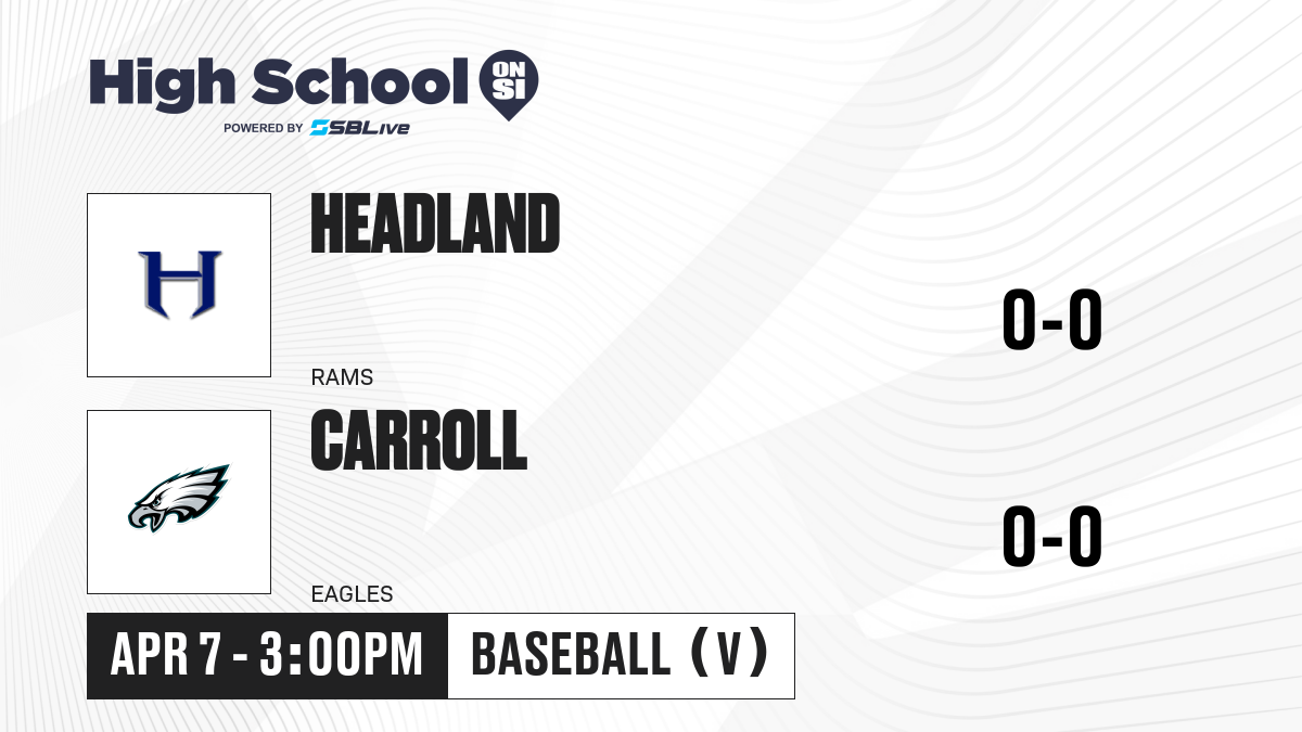 Headland vs Carroll Baseball - Apr 7, 2026 - High School On SI