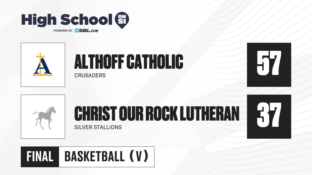 Althoff Catholic vs Christ Our Rock Lutheran Boys Basketball - Dec 22 ...
