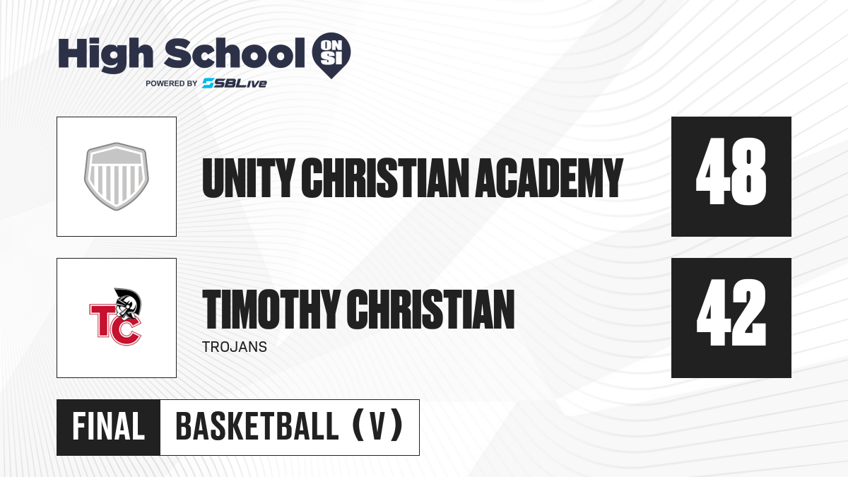 Unity Christian Academy vs Timothy Christian Boys Basketball - Dec 22 ...