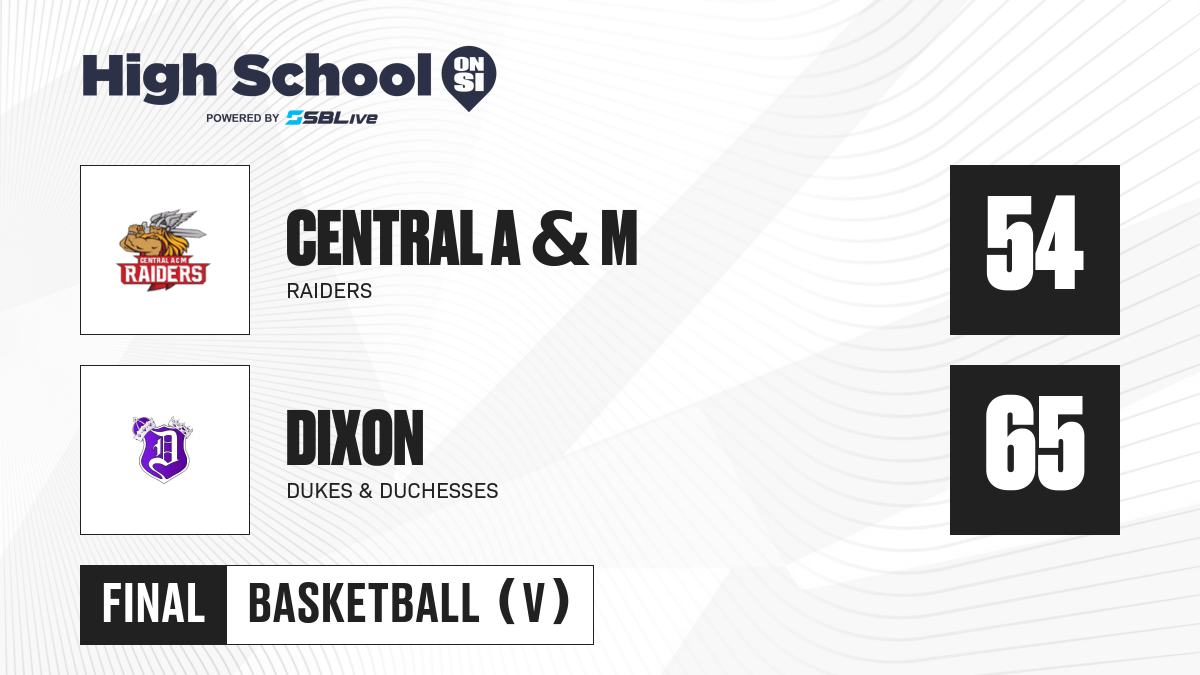 Central A & M vs Dixon Boys Basketball - Dec 30, 2025 - High School On SI