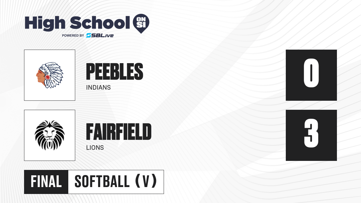 Peebles vs Fairfield Softball - Apr 2, 2026 - High School On SI