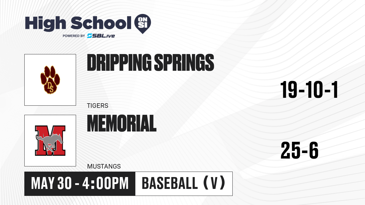 Dripping Springs vs Memorial Baseball - May 30, 2026 - High School On SI